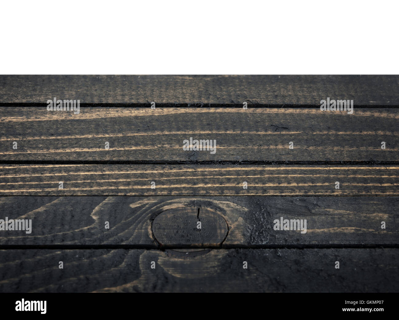 Empty black wooden table close-up Stock Photo - Alamy