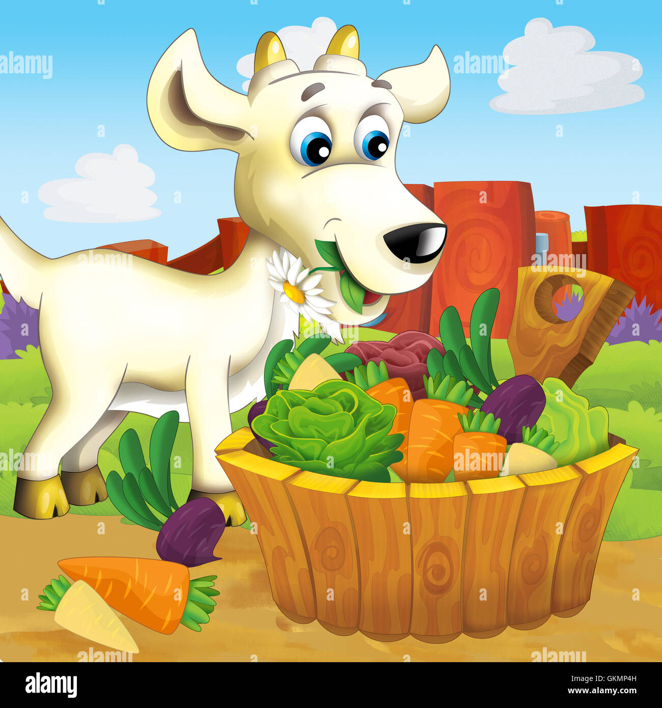 On the farm - vegetables - educational - illustration for the children ...