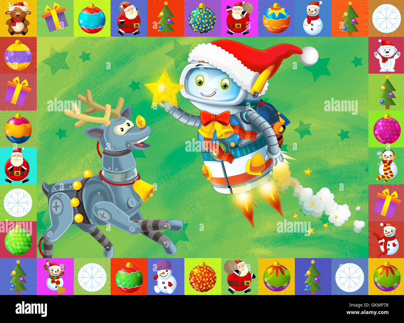 The happy christmas scene - christmas robots - robotics - electronics ...