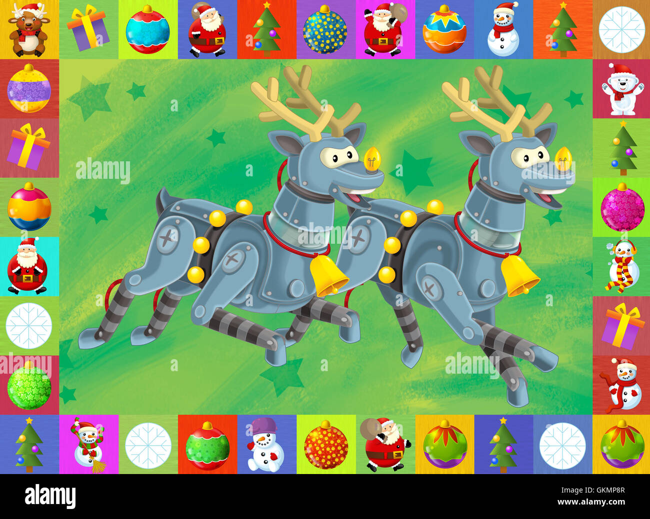 The happy christmas scene - christmas robots - robotics - electronics ...