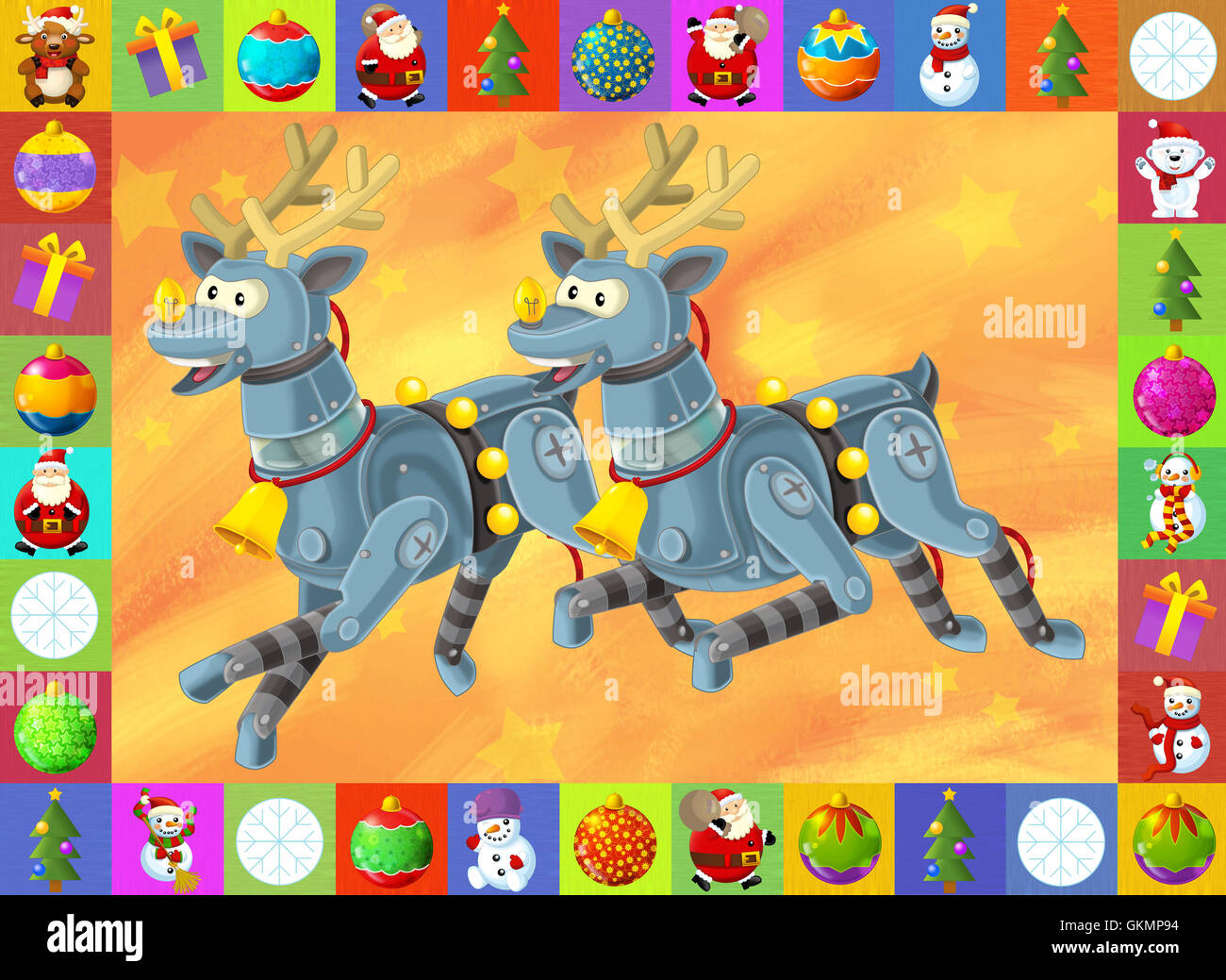 The happy christmas scene - christmas robots - robotics - electronics ...