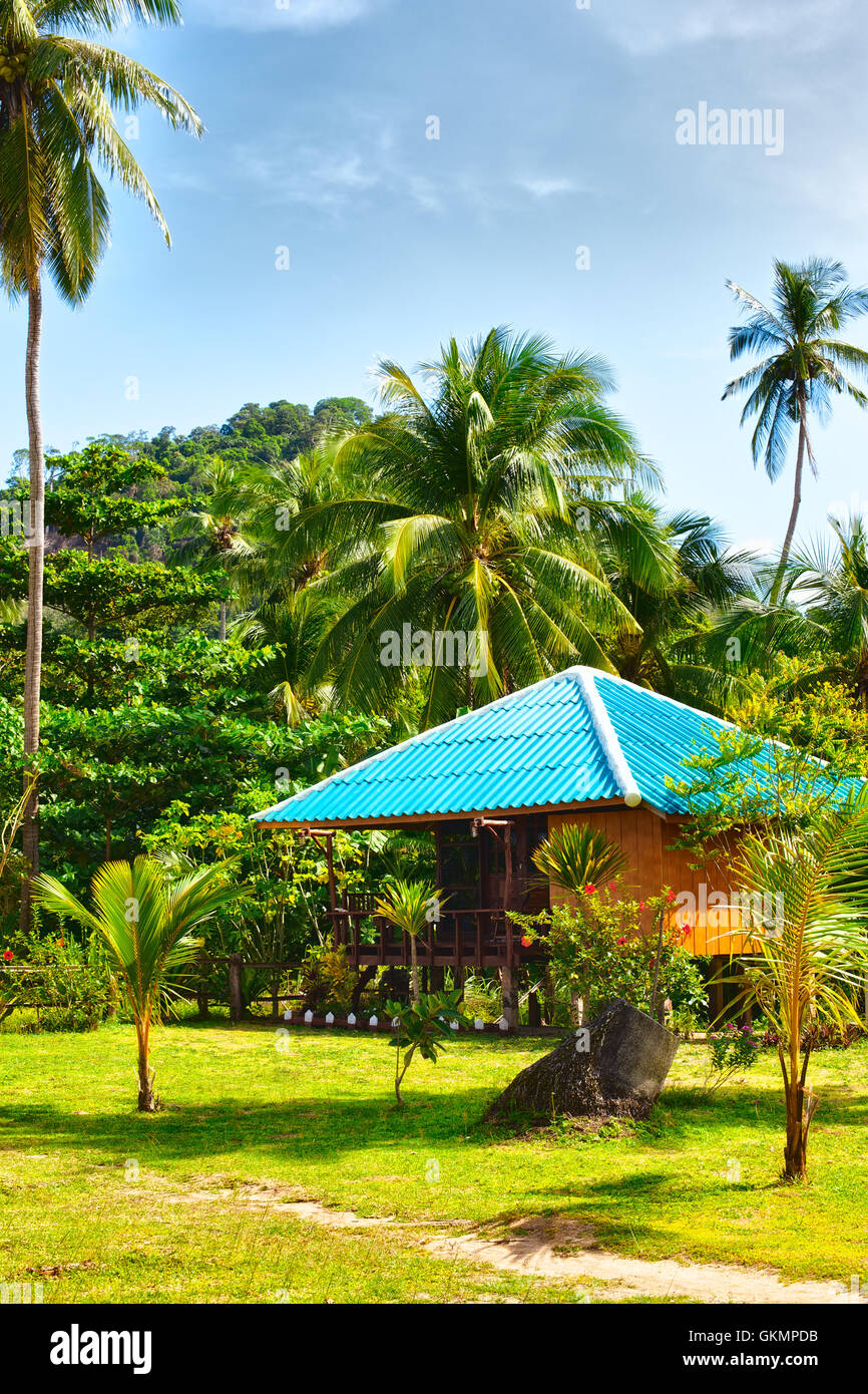 Bungalow straw hut jungle resort hi-res stock photography and images ...