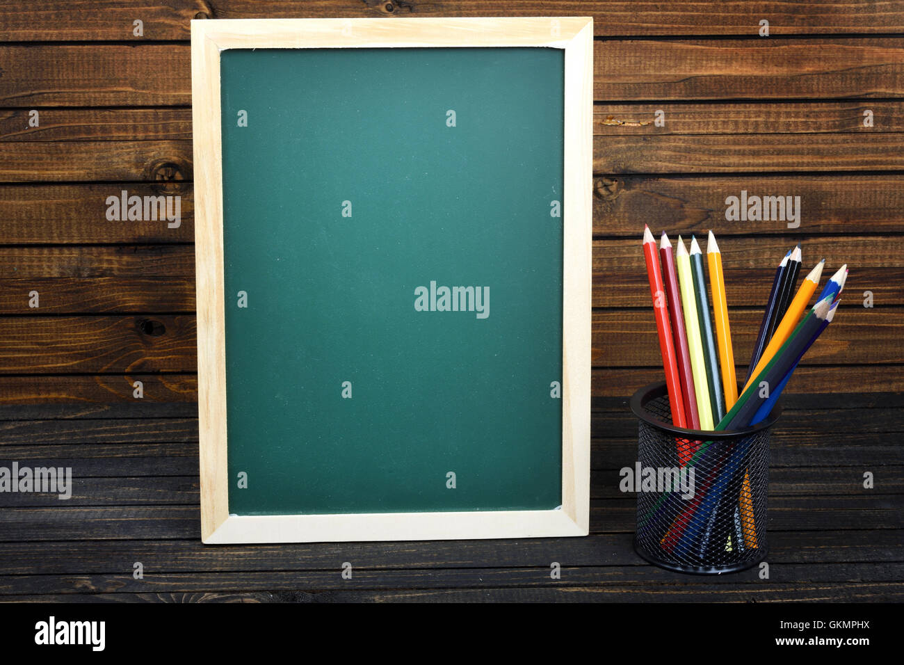 School board on wooden table Stock Photo - Alamy