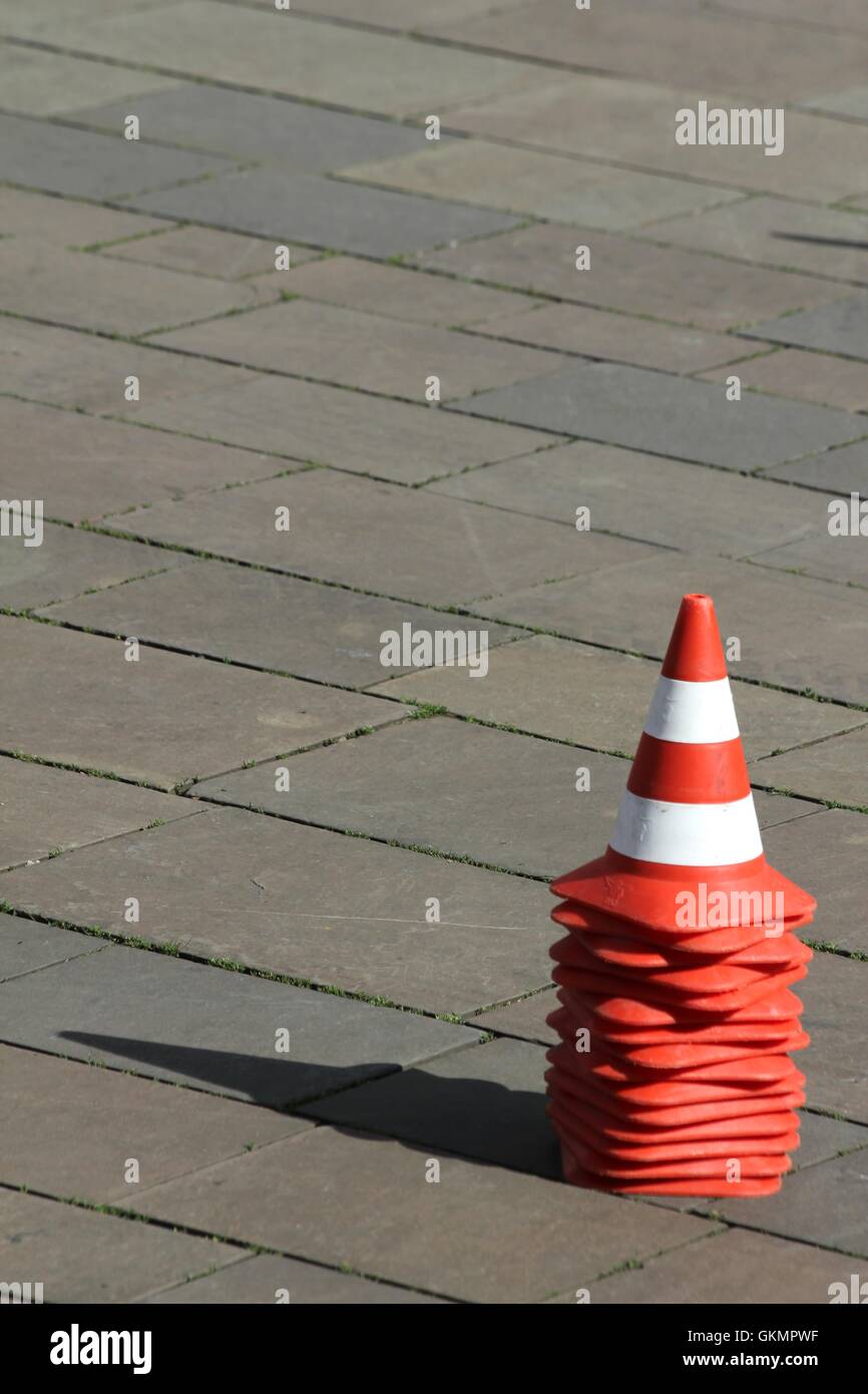 Red and white plastic cones hi-res stock photography and images - Alamy