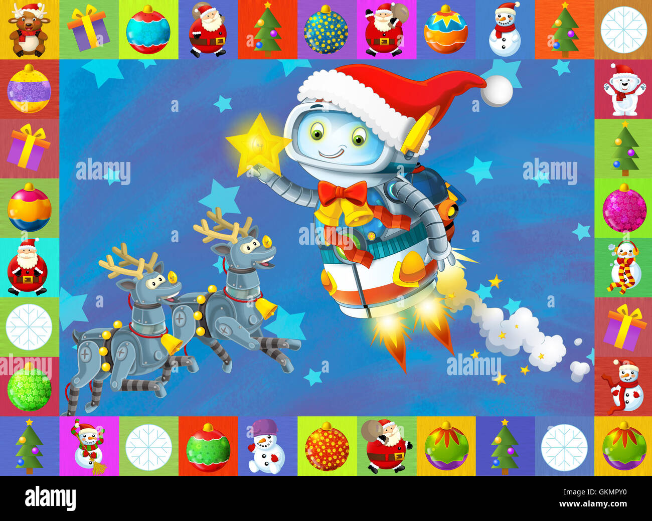 The happy christmas scene - christmas robots - robotics - electronics ...