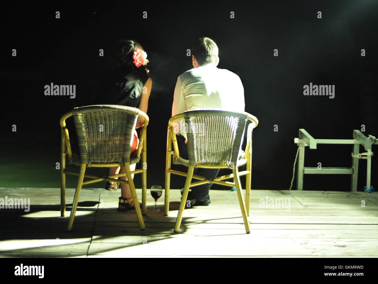 Romantic couple on bridge hi-res stock photography and images - Alamy