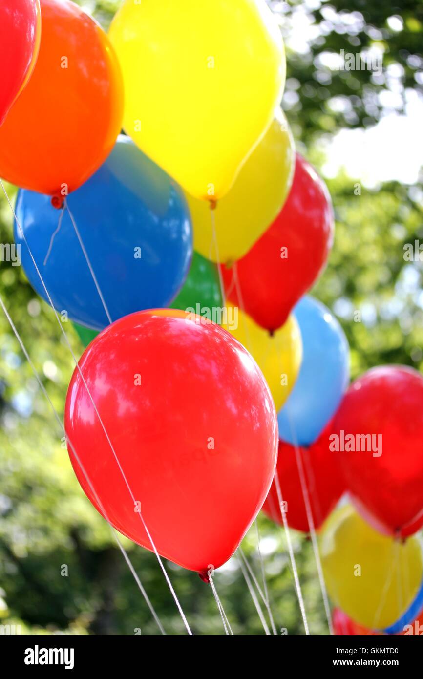 colorful party balloons Stock Photo - Alamy