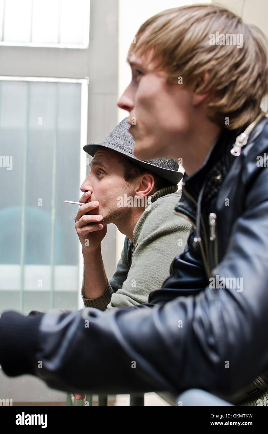 Balcony cigarette smoke hi-res stock photography and images - Alamy