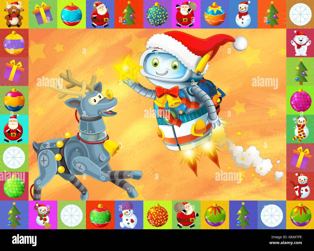 The happy christmas scene - christmas robots - robotics - electronics ...