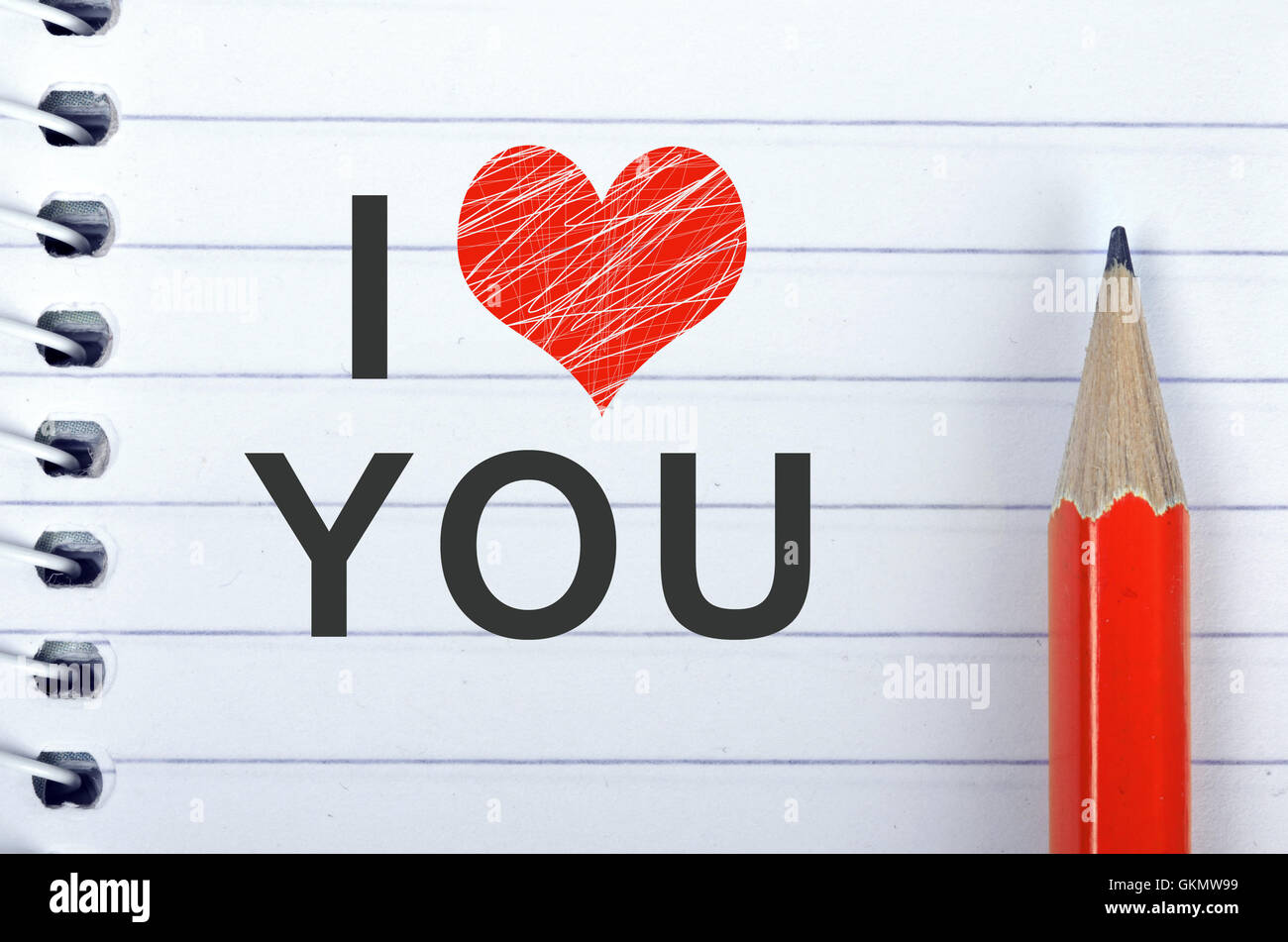 I love you pencil and paper hi-res stock photography and images - Alamy