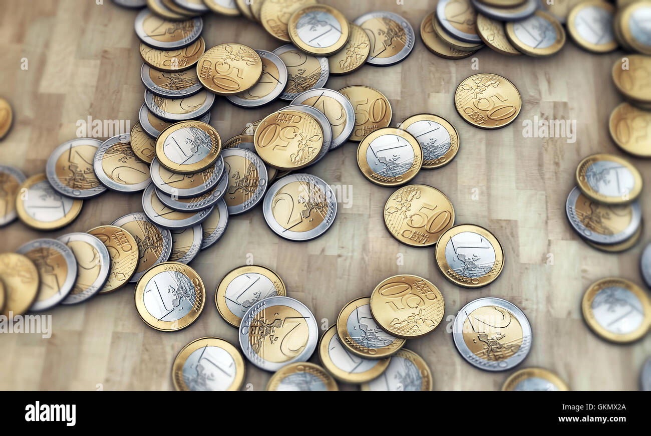 Map of europe euro coins hi-res stock photography and images - Alamy