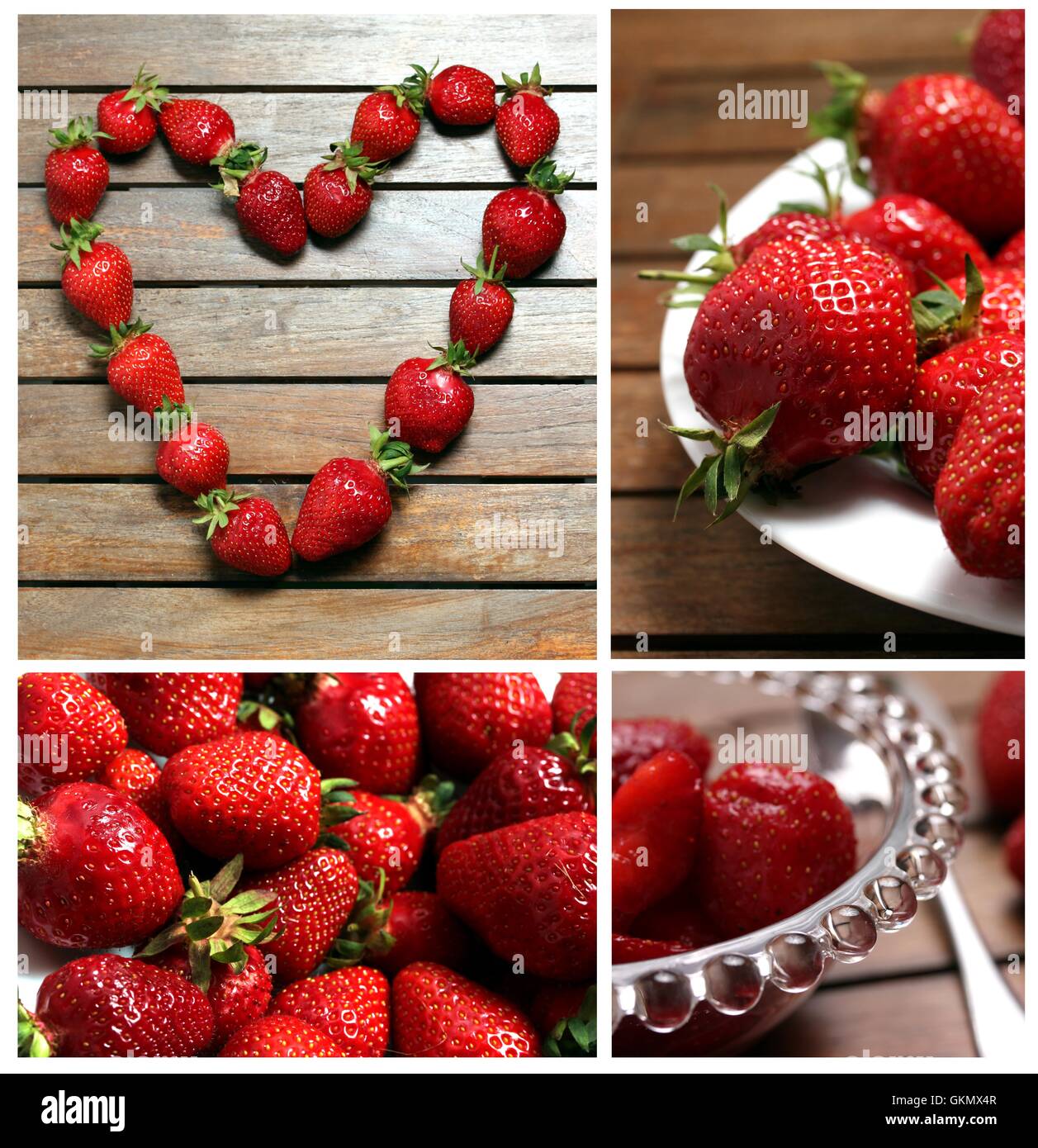 strawberries collage 2 Stock Photo - Alamy