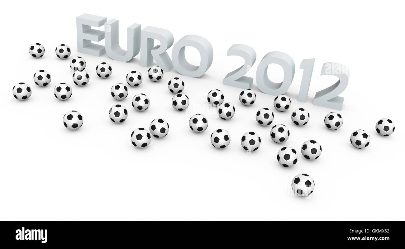 3d rendering football balls hi-res stock photography and images - Alamy