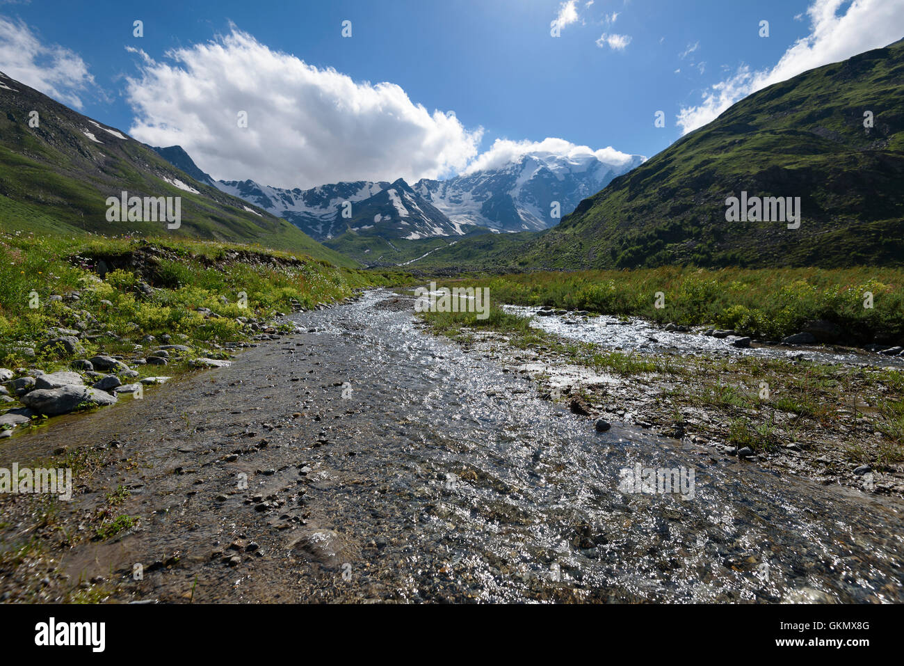 Crystal clear water of river in mountain gorge Stock Photo - Alamy