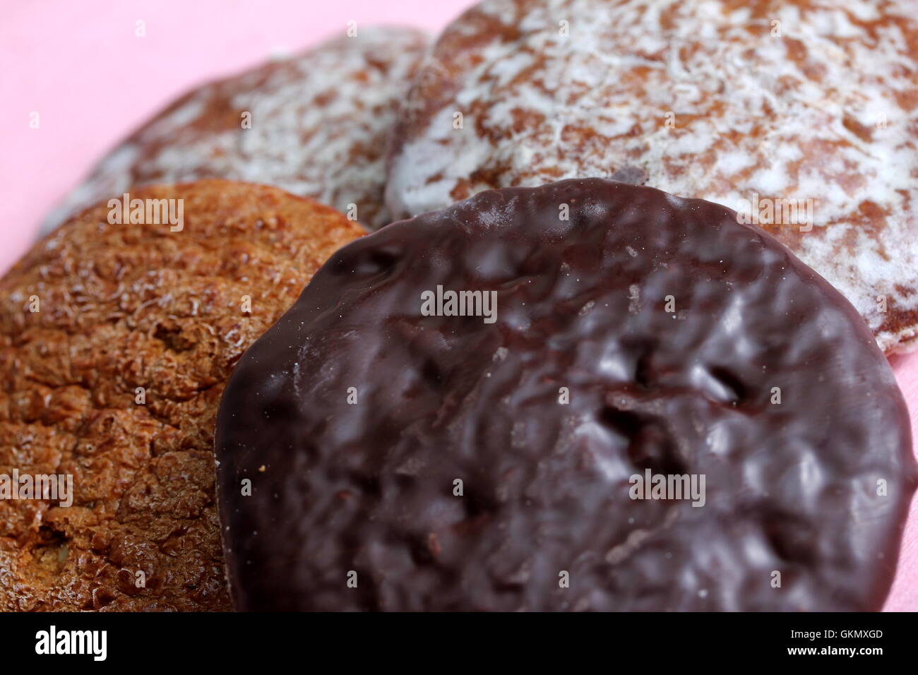 different round gingerbread Stock Photo - Alamy