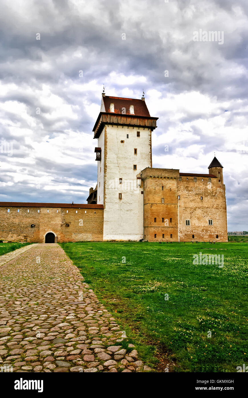 Beautiful medieval castle view Stock Photo - Alamy