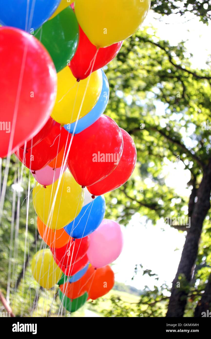 colorful party balloons Stock Photo - Alamy