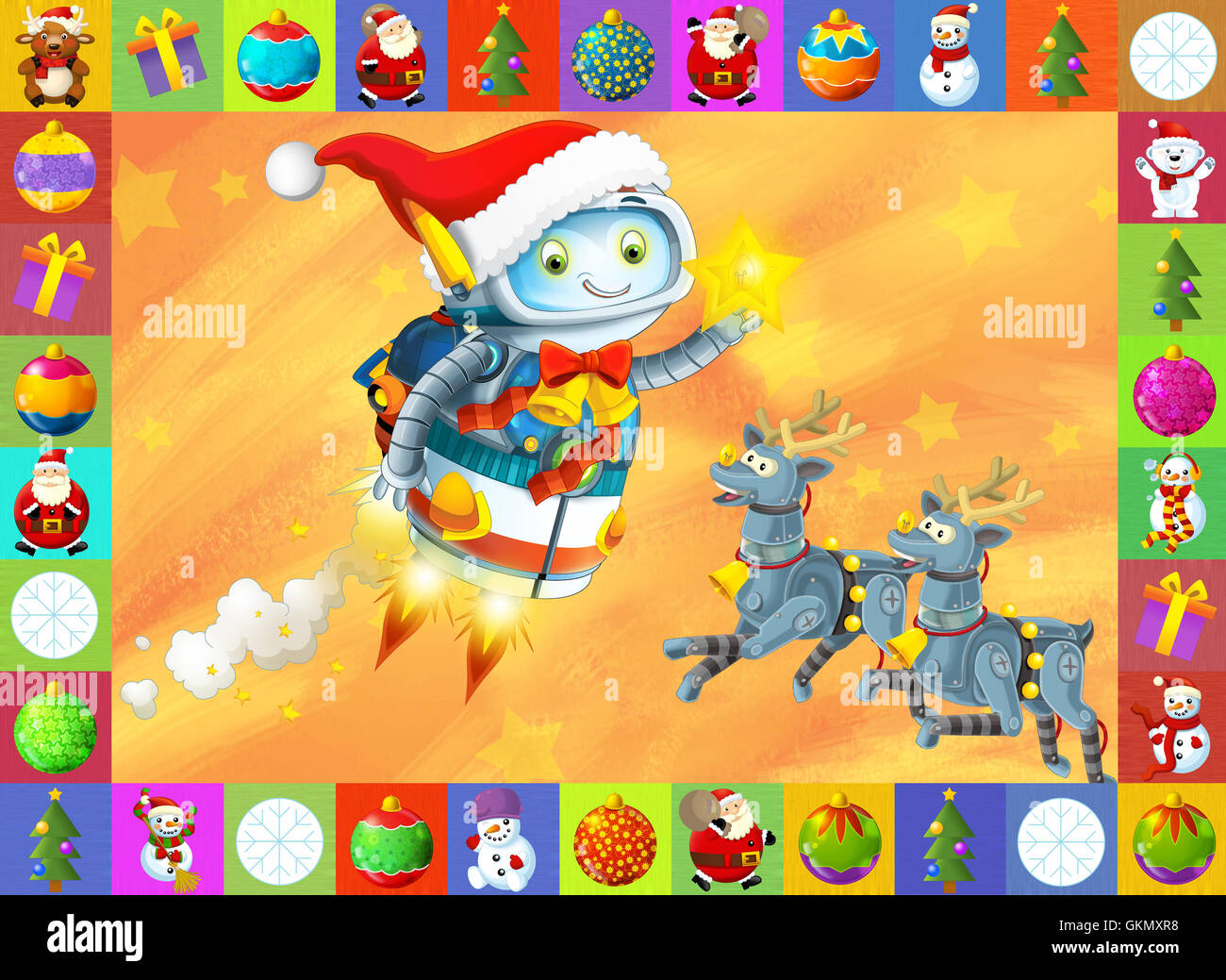 The happy christmas scene - christmas robots - robotics - electronics ...
