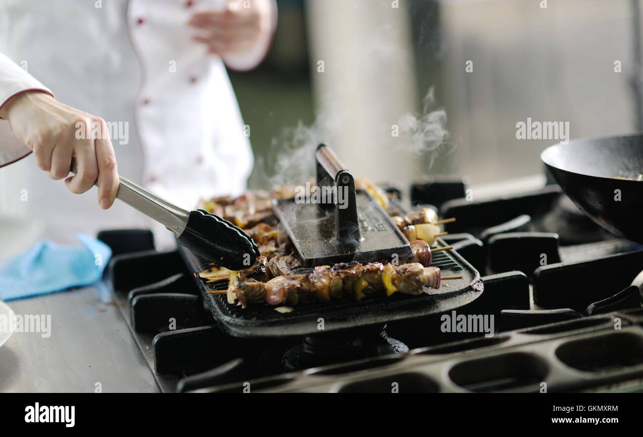 chef preparing meal Stock Photo - Alamy