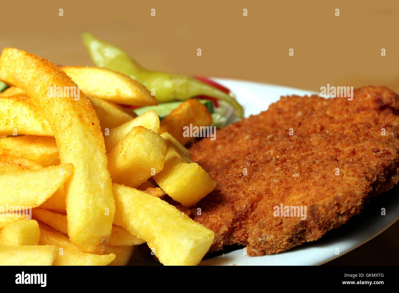 viennese style schnitzel menu Stock Photo - Alamy