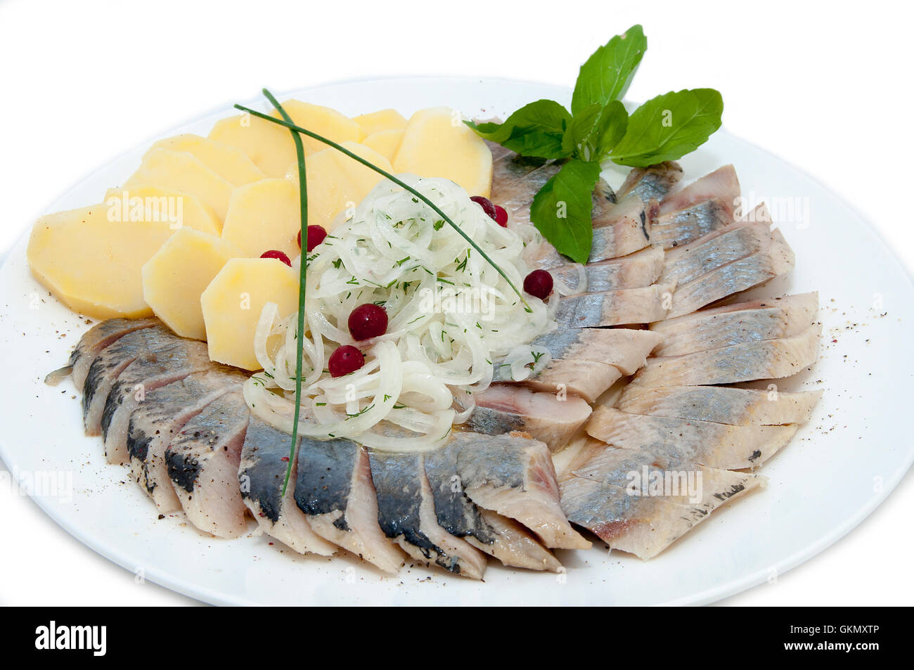 a plate of herring Stock Photo - Alamy