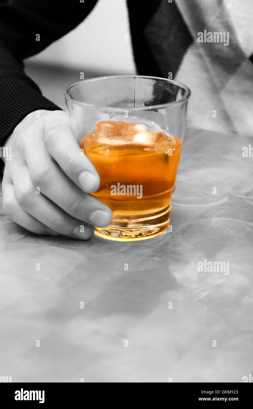 Mans arm holding glass hi-res stock photography and images - Alamy