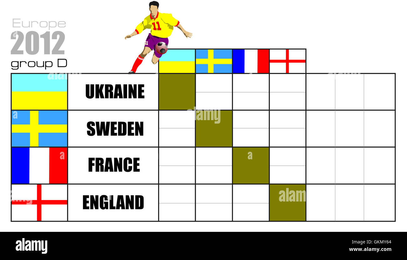 Soccer (football) Europe championship 2012. Table D Stock Photo - Alamy