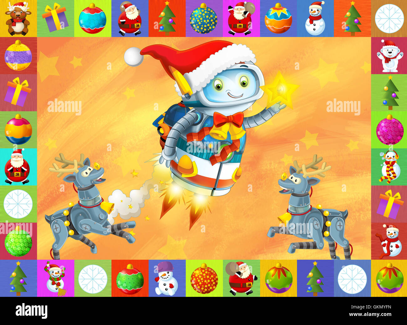 The happy christmas scene - christmas robots - robotics - electronics ...