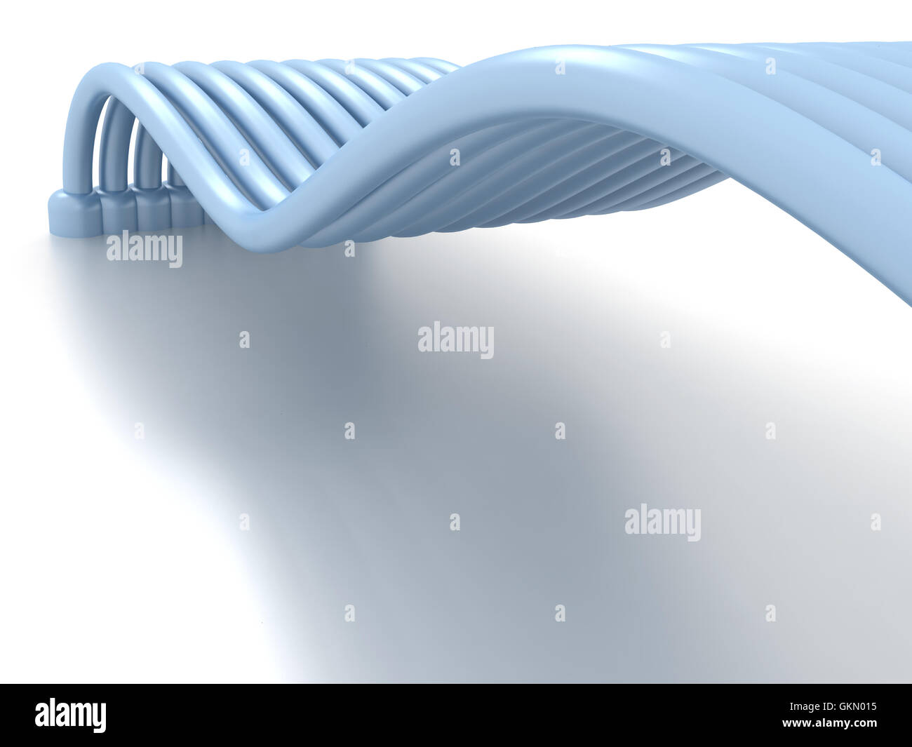 blue plugged wires on a white background Stock Photo - Alamy