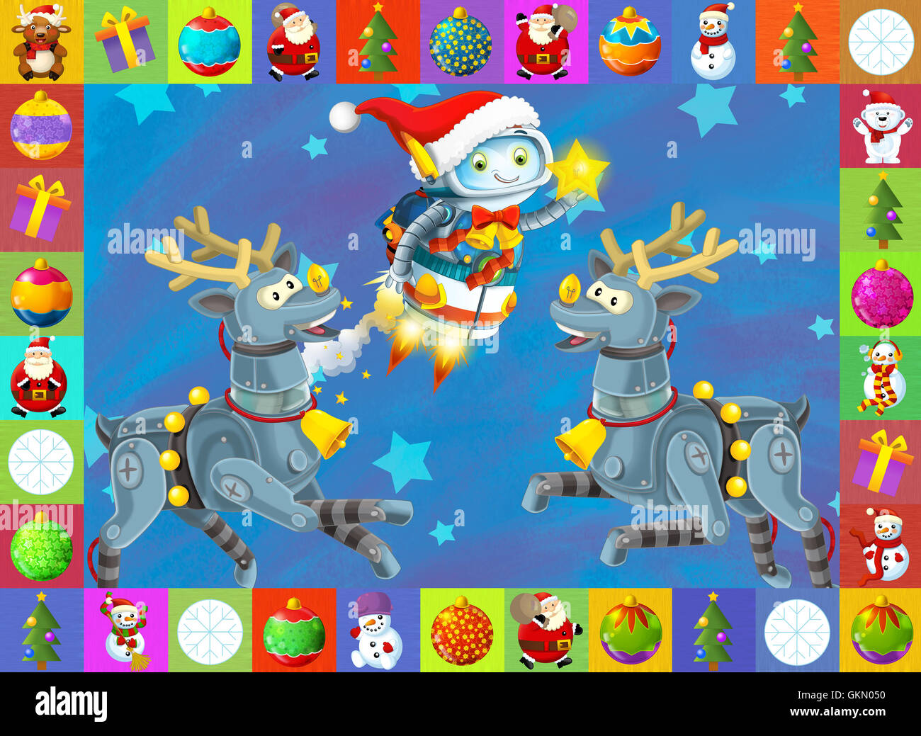 The happy christmas scene - christmas robots - robotics - electronics ...