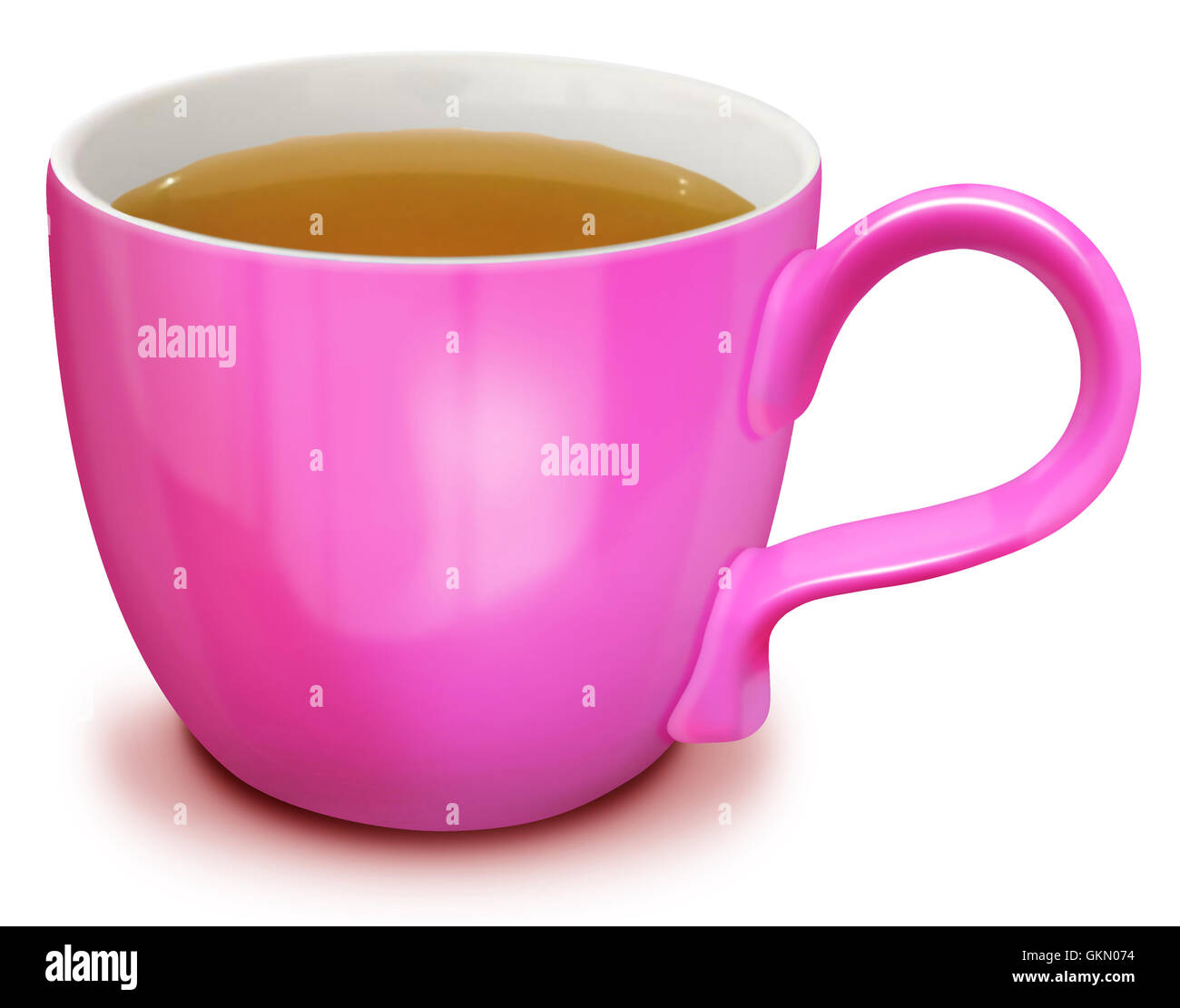 Illustrated Cup of Light Tea Stock Photo - Alamy