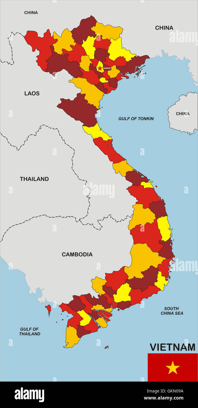 Vietnam map hi-res stock photography and images - Alamy