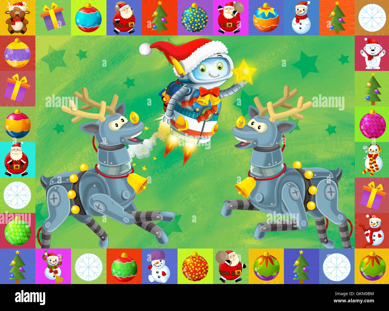 The happy christmas scene - christmas robots - robotics - electronics ...