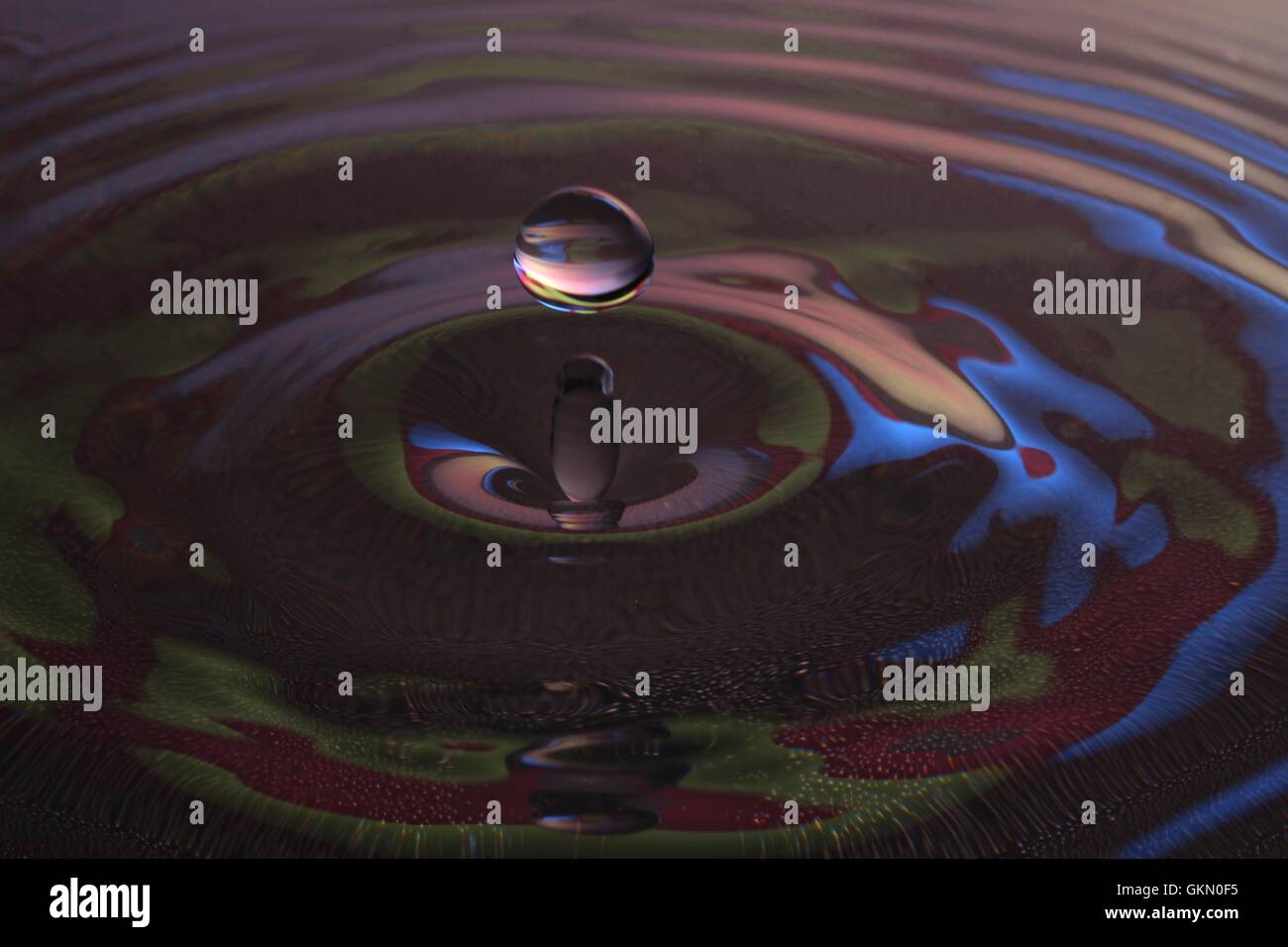 great colourful water drop macro shot Stock Photo - Alamy