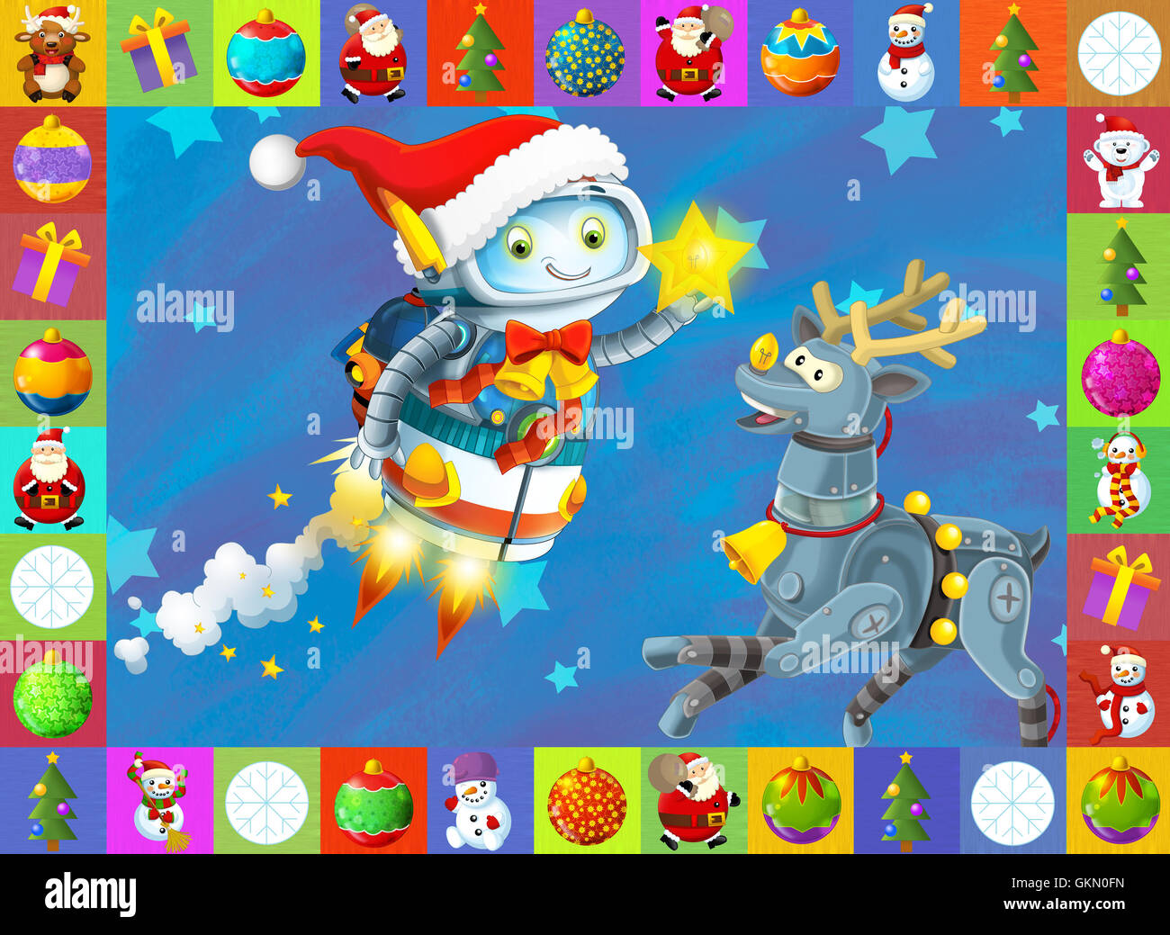 The happy christmas scene - christmas robots - robotics - electronics ...