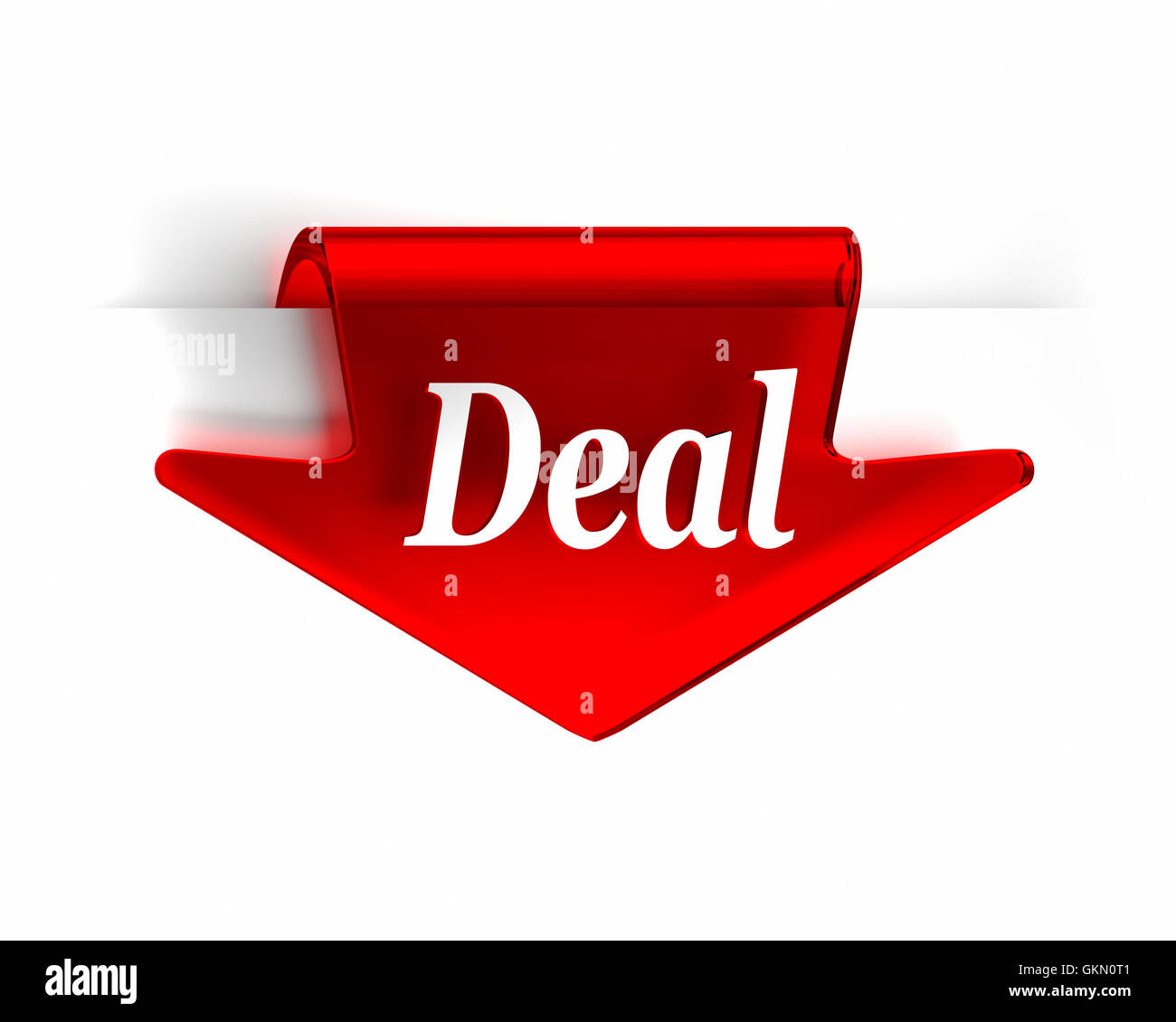 Deal Red Arrow Stock Photo - Alamy