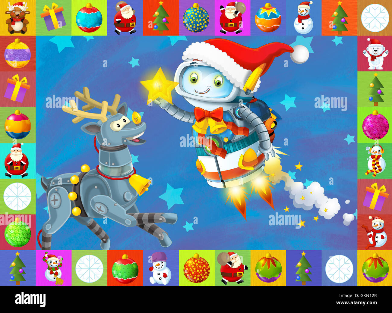 The happy christmas scene - christmas robots - robotics - electronics ...