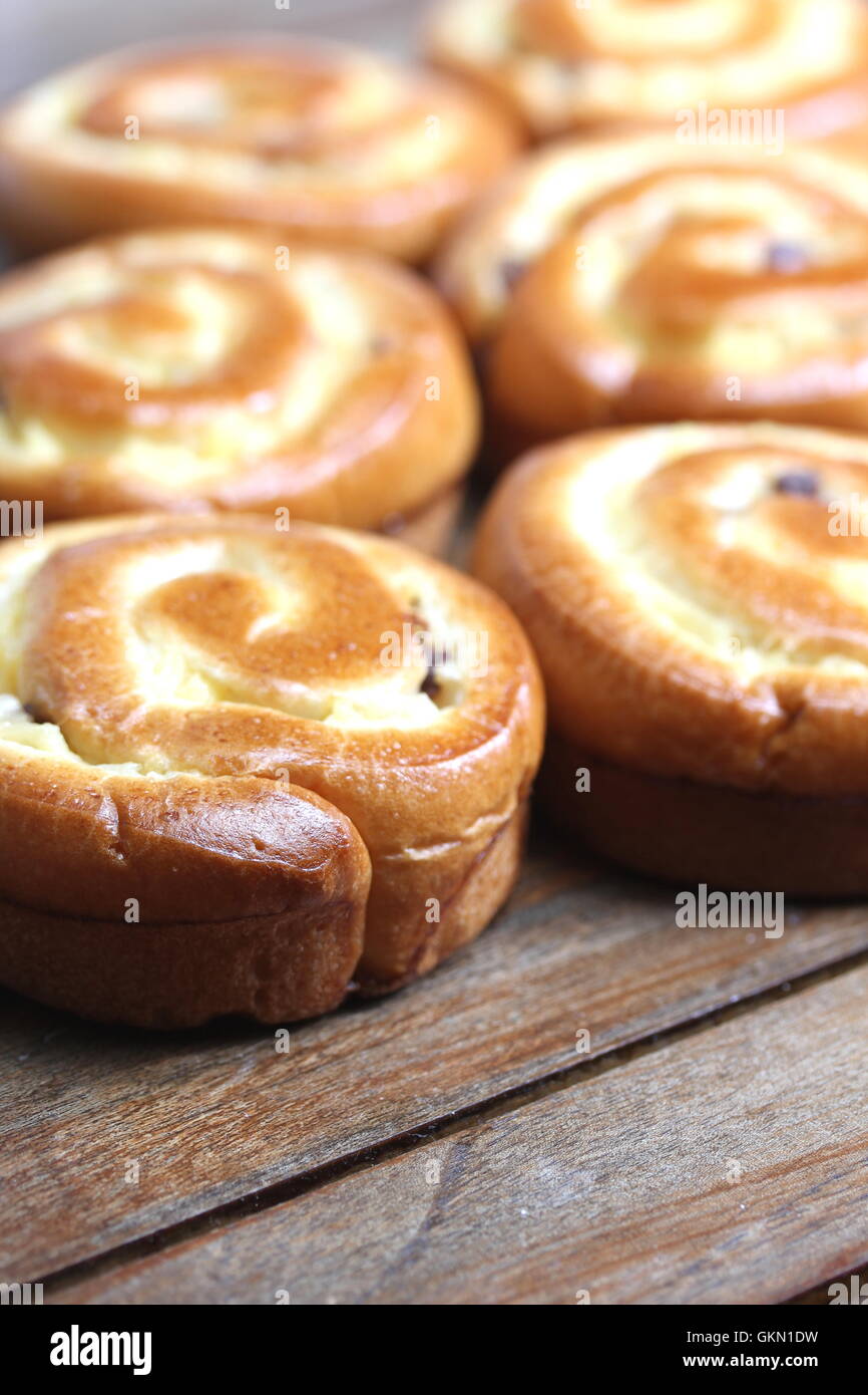 chocolate pastry snails Stock Photo - Alamy