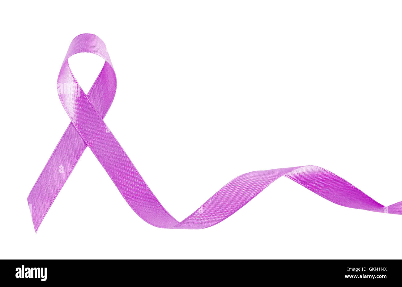 Lavender Ribbon awareness general Cancer with copy space Stock Photo ...