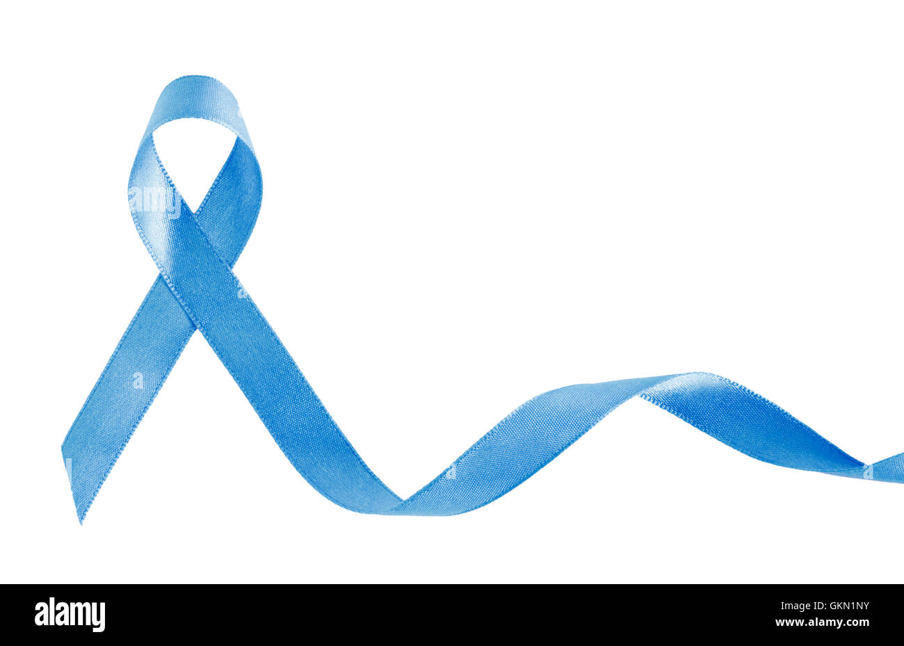 Pale blue awareness Ribbon with copy space Stock Photo - Alamy