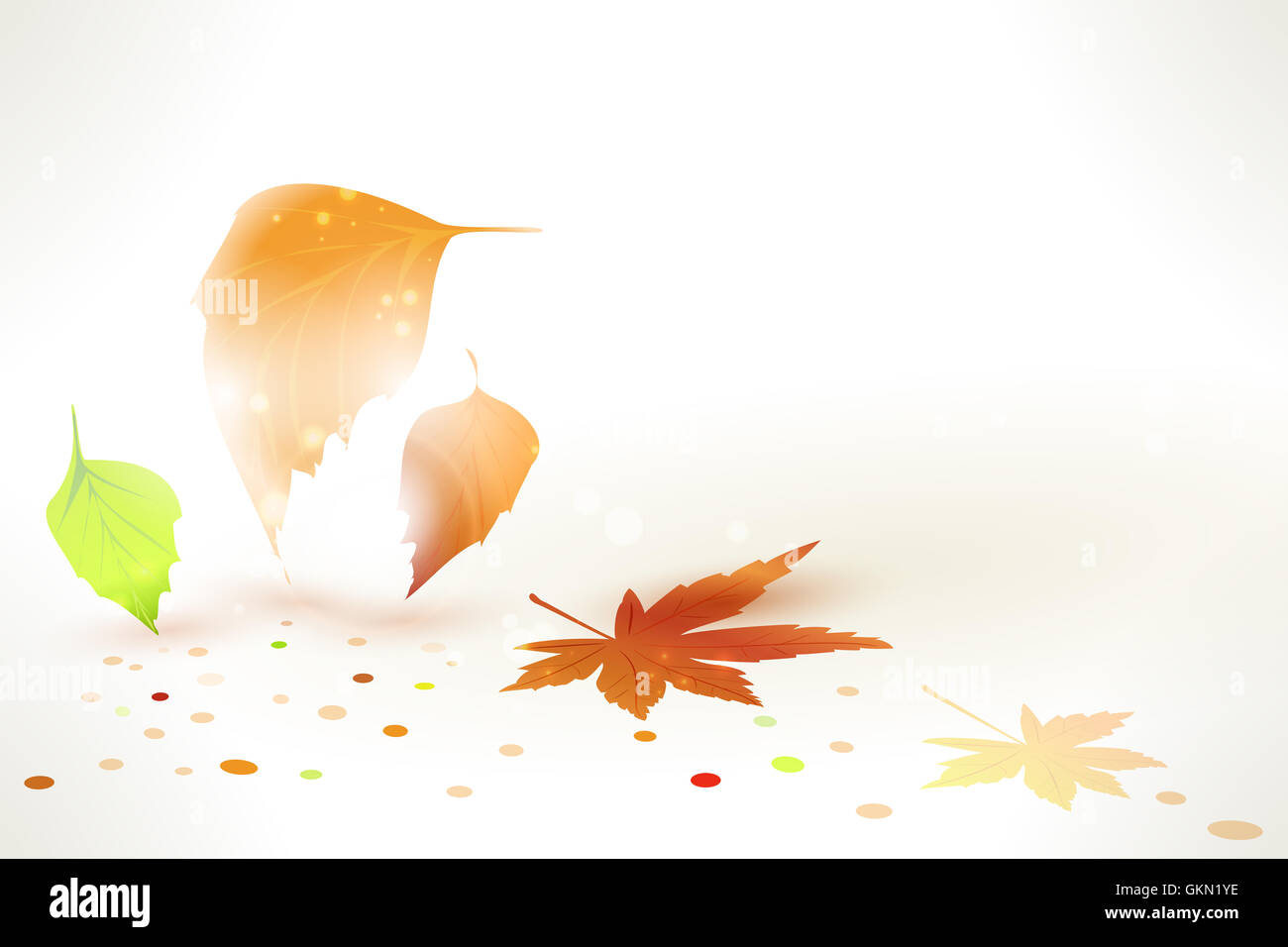 Abstract Autumn leaves vector background Stock Photo - Alamy