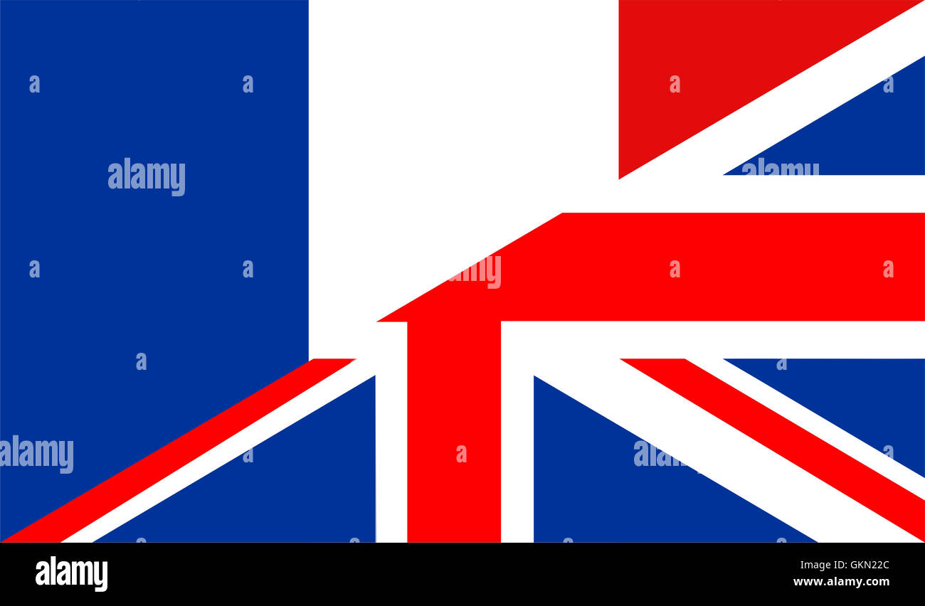 uk france flag Stock Photo - Alamy