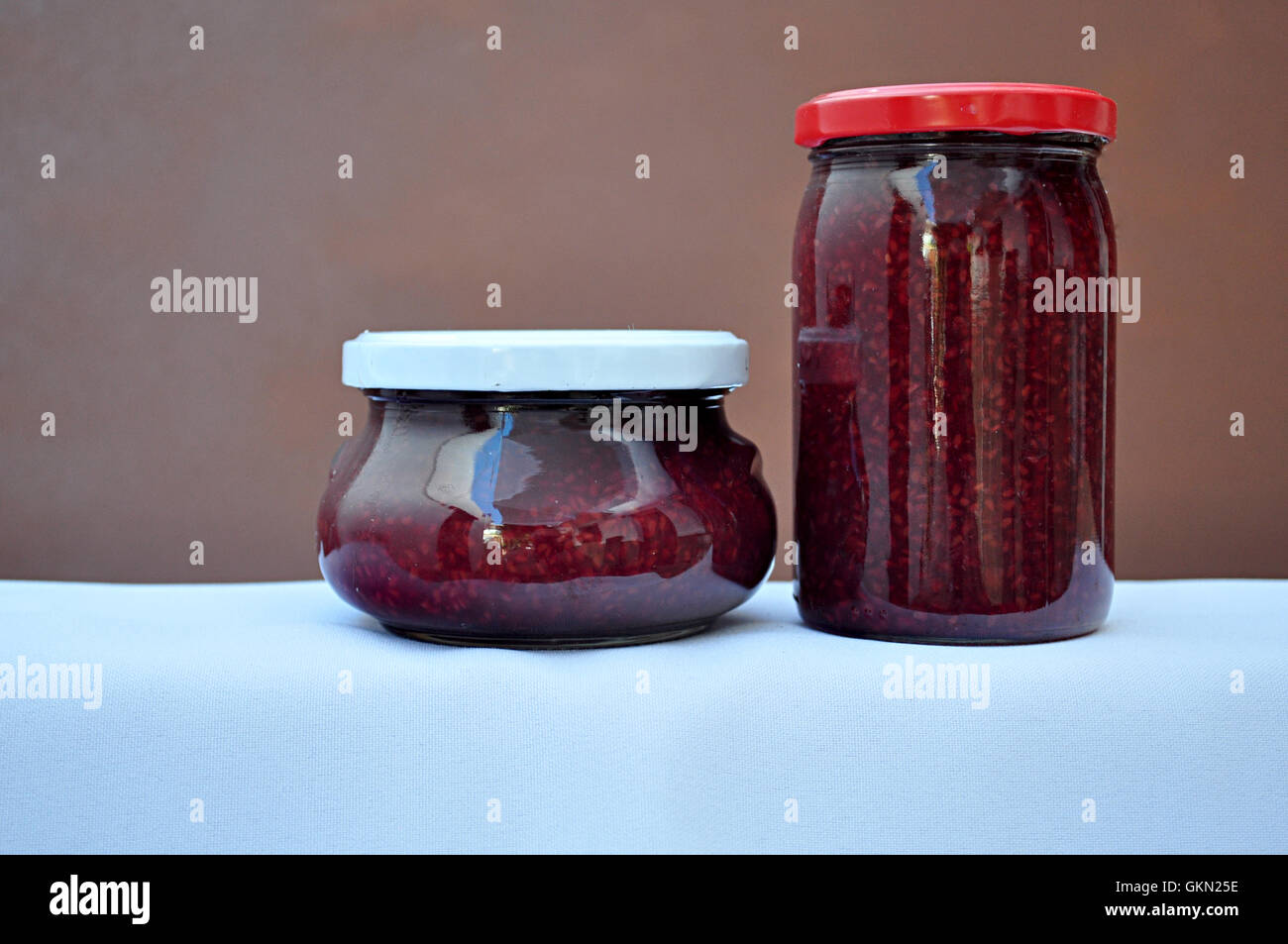 homemade jam jars Stock Photo - Alamy