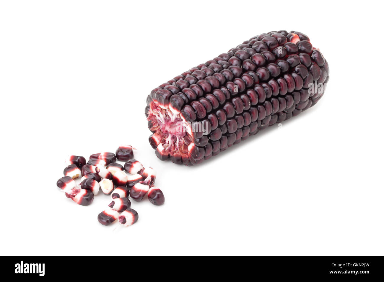 purple corn isolated on white background Stock Photo - Alamy