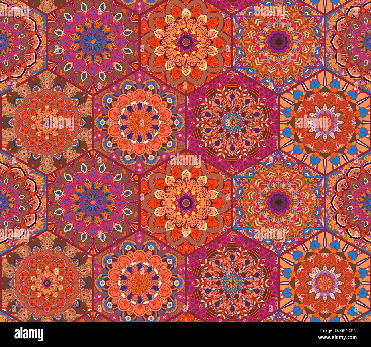 Tiles Pattern from Bright Red Hexagon Stock Vector Image & Art - Alamy