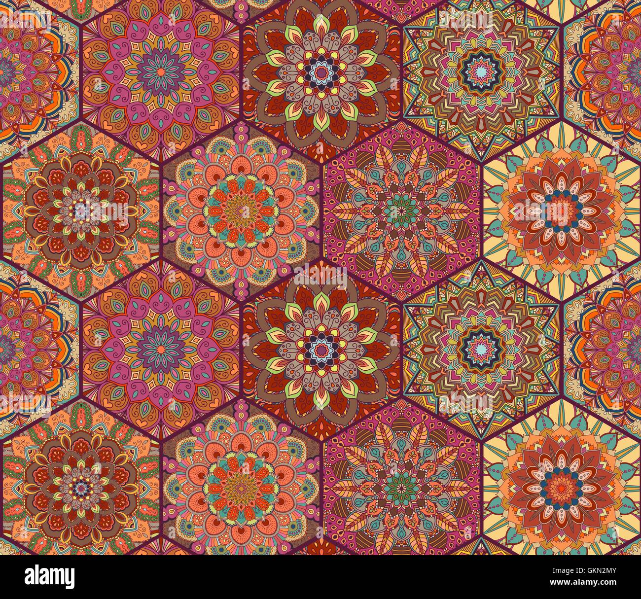 Hexagonal ceramic tiles Stock Vector Images - Alamy