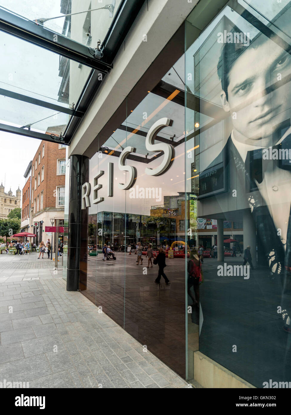 Reiss Retail Outlet, Exeter City Centre, Devon Stock Photo - Alamy