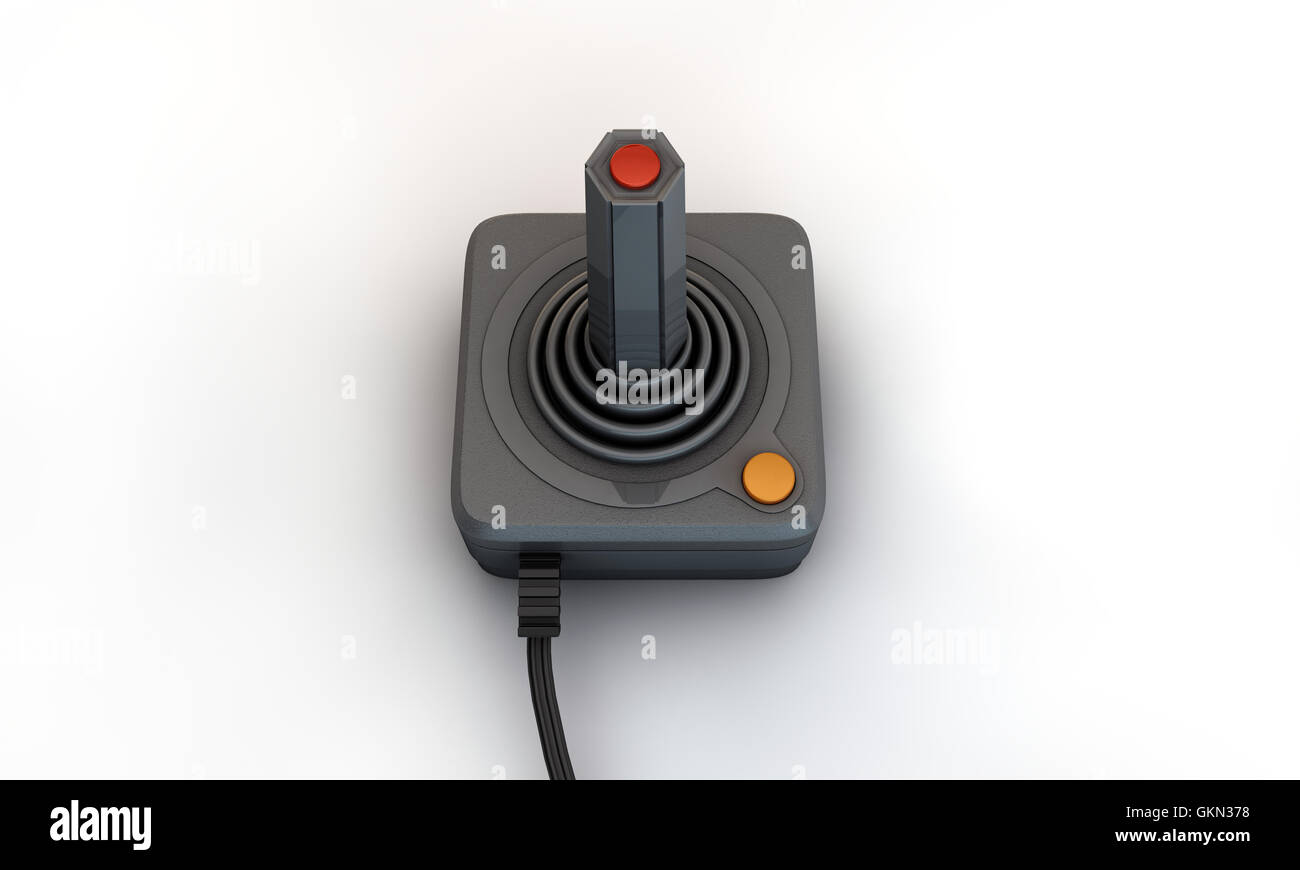 Cartoon joystick controller retro game hi-res stock photography and ...