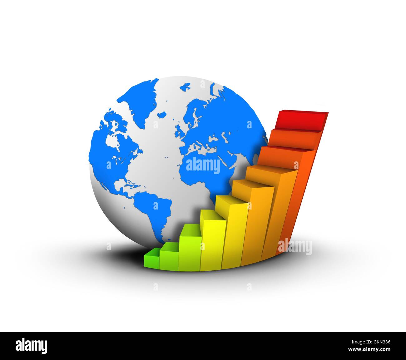 Globe and chart business concept Stock Photo - Alamy
