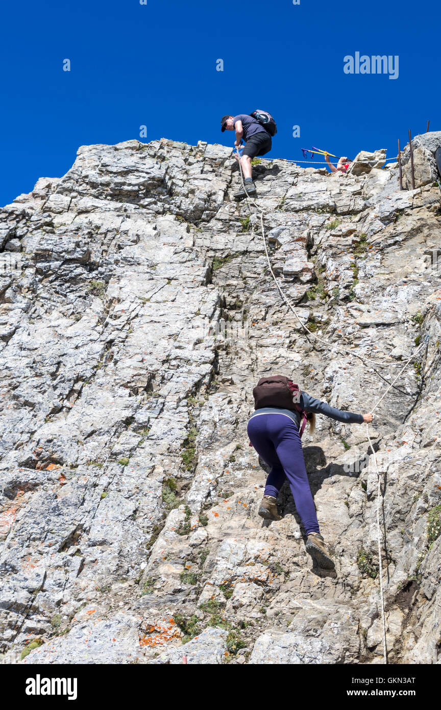 How difficult is mountain climbing hi-res stock photography and images ...